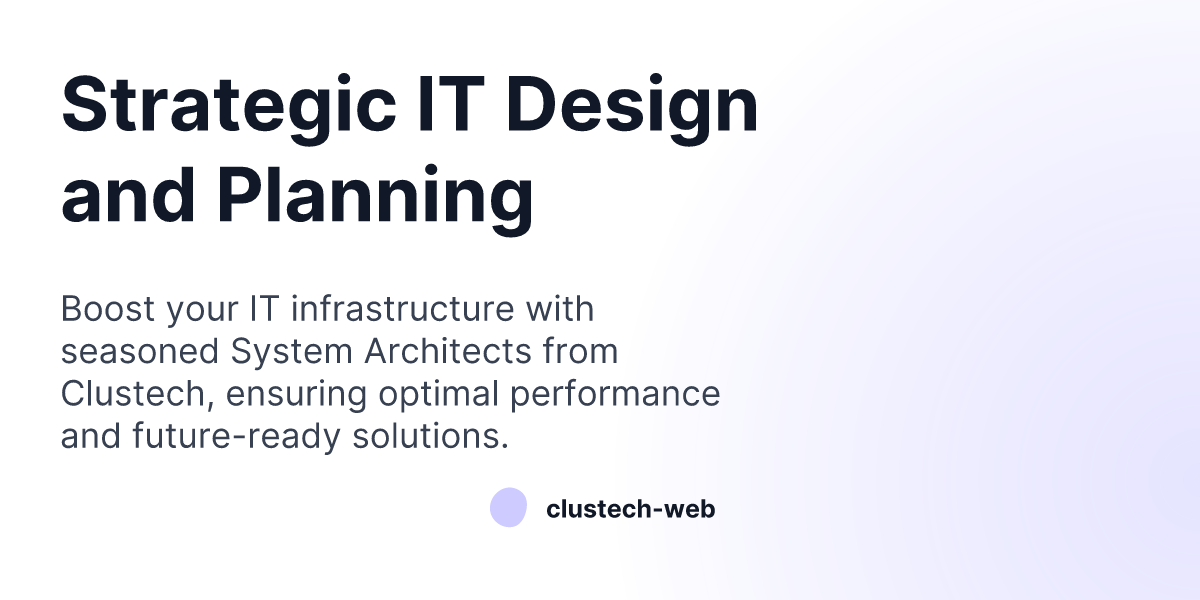 System Architects Team Expansion Solutions - Clustech